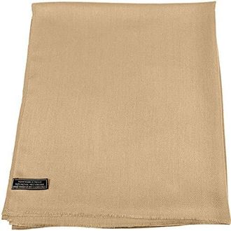 CJ Apparel Cr&egrave;me Fonc&eacute; Echarpe Secondes en Ch&acirc;le Solide Couleur Unie Conception Wrap &Eacute;tole Pashmina