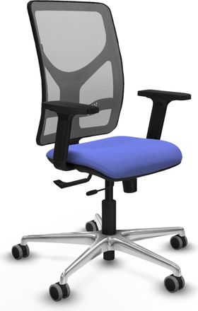 Piqueras y Crespo Schreibtischstuhl mit Armlehnen und hoher R&uuml;ckenlehne, h&ouml;henverstellbare Lendenwirbelst&uuml;tze, ausgestattet mit Syncro/Translack und Schneideschaum, Gra