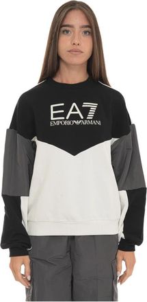 Emporio Armani Oversized Sweatshirt Contemporary Sport in Cotton - - Sweatshirts & Hoodies - Damen - Schwarzk - XS