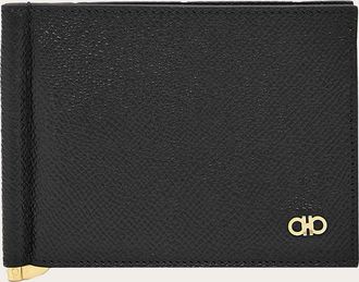 Ferragamo Herren Gancini Brieftasche mit Clip Schwarz