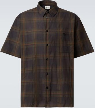 Saint Laurent Chemise en coton à carreaux