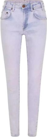One Teaspoon Femme, Jeans, Bleu, Taille: W27 Pantalon en cuir avec passepoil