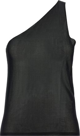 Fendi Semi-Transparent Silk Organza Top - Black