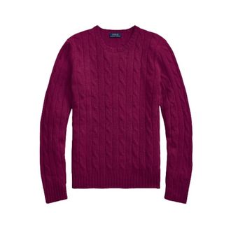 Polo Ralph Lauren Twisted Cashmere Pullover Julianna Pflaume Heather - - Knitwear - Damen - Lila - XS