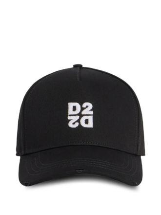 Dsquared2 Baseballkappe mit Logo-Stickerei - Schwarz