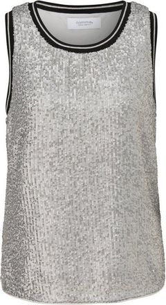 Comma Blusentop Bluse Blusentop mit Pailletten