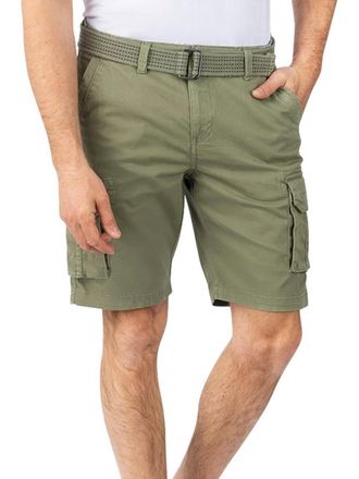 Riverso Cargo Shorts Herren mit Gürtel Regular Fit RIVJoko Kurze Hosen Cargoshorts Sommer Stretch, Größe:XXL, Farbe:Ivy Olive