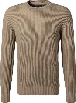 Marc O'Polo Herren Pullover beige Wolle unifarben
