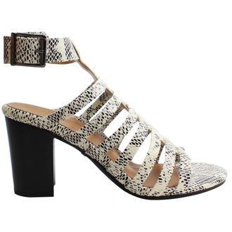 Vionic Perk Sami Snake Damen Sandalen mit Absatz Wei&szlig;/Schwarz