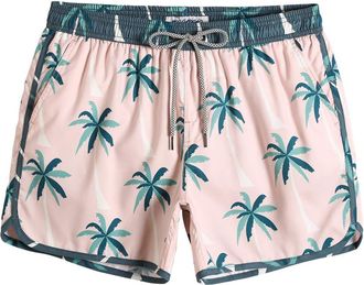 Maamgic Herren Badeshorts Vintage Retro Boardshorts Schnelltrocknend Kurz Badehose Schwimmhose mit Mesh-Futter und Verstellbarem Tunnelzug (XL, Hellpink Kokos