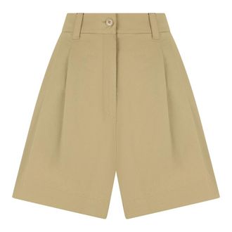 Max Mara Cotton Panama Bermuda Shorts - - Shorts - Damen - Beige - S