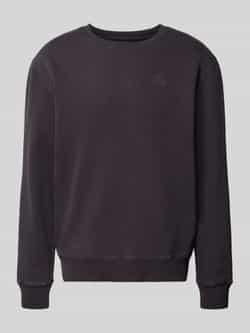 Deus Sweatshirt mit Label-Stitching und Rundhalsausschnitt