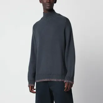 Ymc You Must Create Grauer Pullover aus Wolle