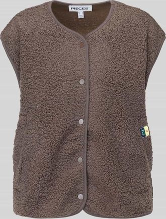 Pieces Regular Fit Weste mit seitlichen Eingrifftaschen Modell KATTY