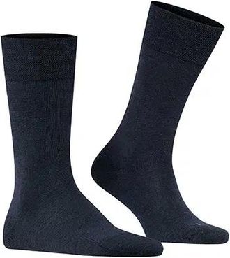 Falke Herren Socken blau Schurwolle unifarben