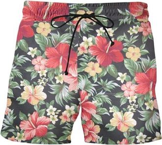 Generic Short de bain hawa&iuml;en pour homme - S&eacute;chage rapide - Avec poches - Short de bain pour homme, Rouge, XXL