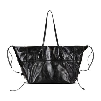 Balmain Femme, Sacs, Noir, Taille: ONE Size Sac cabas Track Zips en cuir de veau