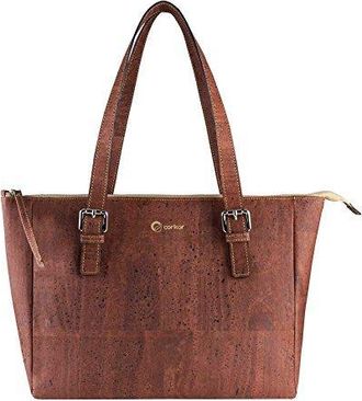 Corkor Sac fourre-tout pour femmes avec deux poign&eacute;es - Sac Vegan li&egrave;ge rouge