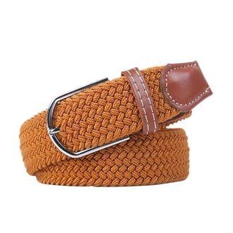 Generic Ceinture &eacute;lastique en toile tiss&eacute;e avec boucle ardillon tricot&eacute;e pour homme et femme, 11, 3.3cmX107cm