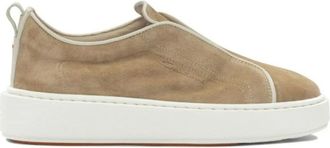 Santoni Femme, Chaussures, Beige, Taille: 37 1/2 EU Baskets