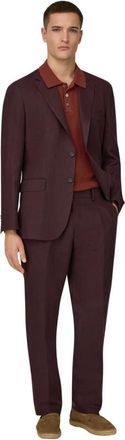 Boggi Milano Homme, Costumes, Brun, Taille: S Pure Linen Suit