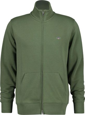 GANT Herren REG Shield Full Zip Sweat Strickjacke, Dry HERB Green, XXXL