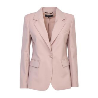 Max Mara Rosa Wollblazer mit Schneiderdetails - - Jackets - Damen - Rosa - XS