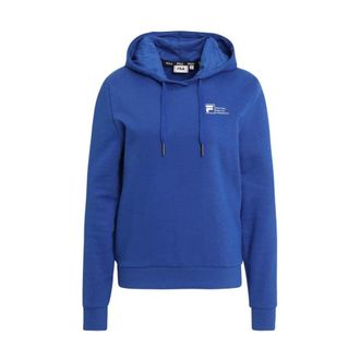 Fila Femme, Sweatshirts et sweats &agrave; capuche, Bleu, Taille: 38 FR SweaT-shirt en coton avec ourlet et poignets c&ocirc;tel&eacute;s