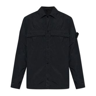 Stone Island Homme, Chemises, Noir, Taille: L Chemise avec patch