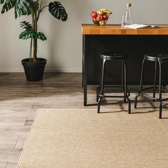 benuta Basic Tapis Ext&eacute;rieur & Int&eacute;rieur Iowa - Beige 160x230 cm - Look Jute Boho - R&eacute;sistant UV - pour Balcon, terrasse, Jardin, Cuisine, Salon - Durable, R