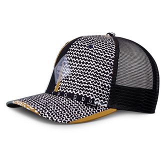 Djinns Summerpattern (Black/White/Khaki) - Trucker Cap Meshcap Hat Kappe M&uuml;tze Caps
