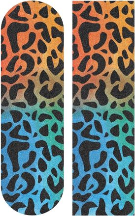 Mnsruu Skateboard Grip Tape Rainbow Leopard Griptape Schleifpapier für Roller Rollerboard, 22,9 x 83,1 cm