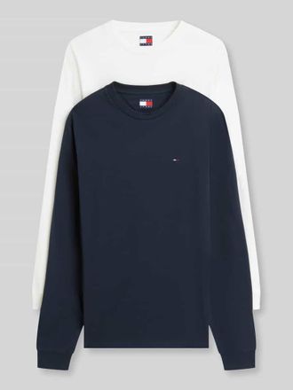 Tommy Jeans Regular Fit Langarmshirts aus reiner Baumwolle im 2er-Pack