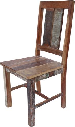 Guru Shop Stuhl aus Recyceltem Teakholz - Modell 12b, 100x41x45 cm