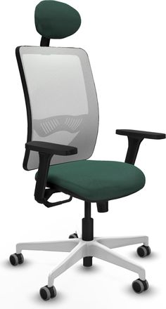 Piqueras y Crespo B&uuml;rostuhl Zulema mit 3D-Armen, h&ouml;henverstellbare Lendenwirbelst&uuml;tze und festes Kopfteil, ausgestattet mit 3-fach verstellbarer R&uuml;ckenlehne und Schaums