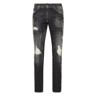 Philipp Plein Jeans slim - Homme - Jeans - Gris - Taille: W32