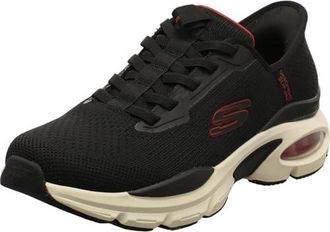 Skechers Homme AIR Ventura Chaussures, Noir et Rouge, 42 EU