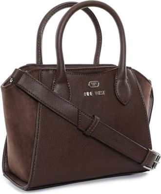 Nine West Philippa Mini Satchel, Designer, Tendance, épaule Femme, Marron, M