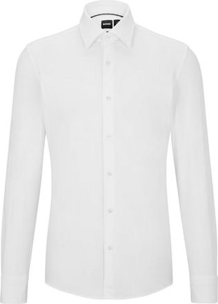 HUGO BOSS P-Hank Hemd f&uuml;r Herren, Kentkragen, Lang&auml;rmlig (Wei&szlig;)