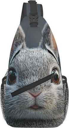 Generic Sac &agrave; bandouli&egrave;re en forme de lapin en peluche pour homme, sac &agrave; dos de randonn&eacute;e pour homme