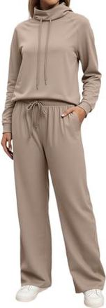 Generic Surv&ecirc;tement Femme Ensemble 2 Pi&egrave;ce Jogging Suit Sport D&eacute;contract&eacute; Ensemble Jogging Couleur Unie Sportswear f18