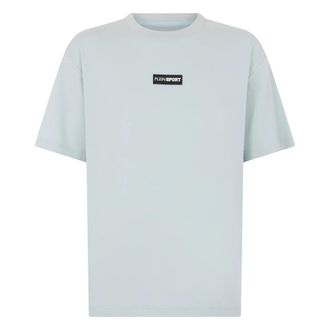 Plein Sport Slub Cotton T-Shirt Scratch - - Sport - Herren - Blau - XL