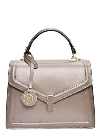 Luisa Vannini Beige Rindsledertasche