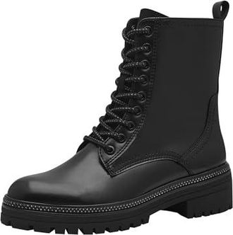 Marco Tozzi Bottines à Lacets pour Femme 2-25202-43 Botte Tendance, Noir, 37 EU