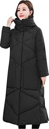 Generic Vestes pour femmes 2026 Veste rembourr&eacute;e &agrave; capuche avec poche &eacute;paisse, Noir, 3XL