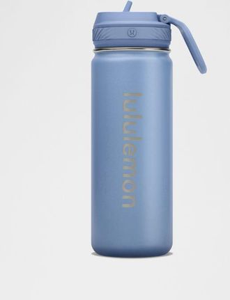 lululemon Bouteille deau Back to Life 530 ml Bouchon avec paille - Bleu