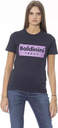 Baldinini Femme, Tops, Bleu, Taille: 40 FR T-shirt Femme Coton Bleu