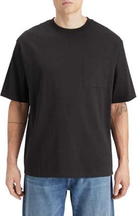 Scotch & Soda Mens Core-3 Crosses Loose Fit Pocket T-Shirt, Black, L