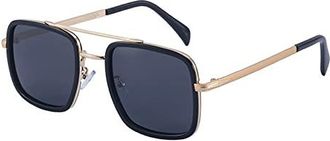 Generic Lunettes de soleil de conduite et de cyclisme polarisées carrées rétro 2025 pour hommes et femmes (couleur : E, taille : 1), E, Taille unique