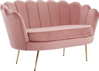 Pascal Morabito Muschelsofa 2-Sitzer - Samt - Rosa - Dandelion